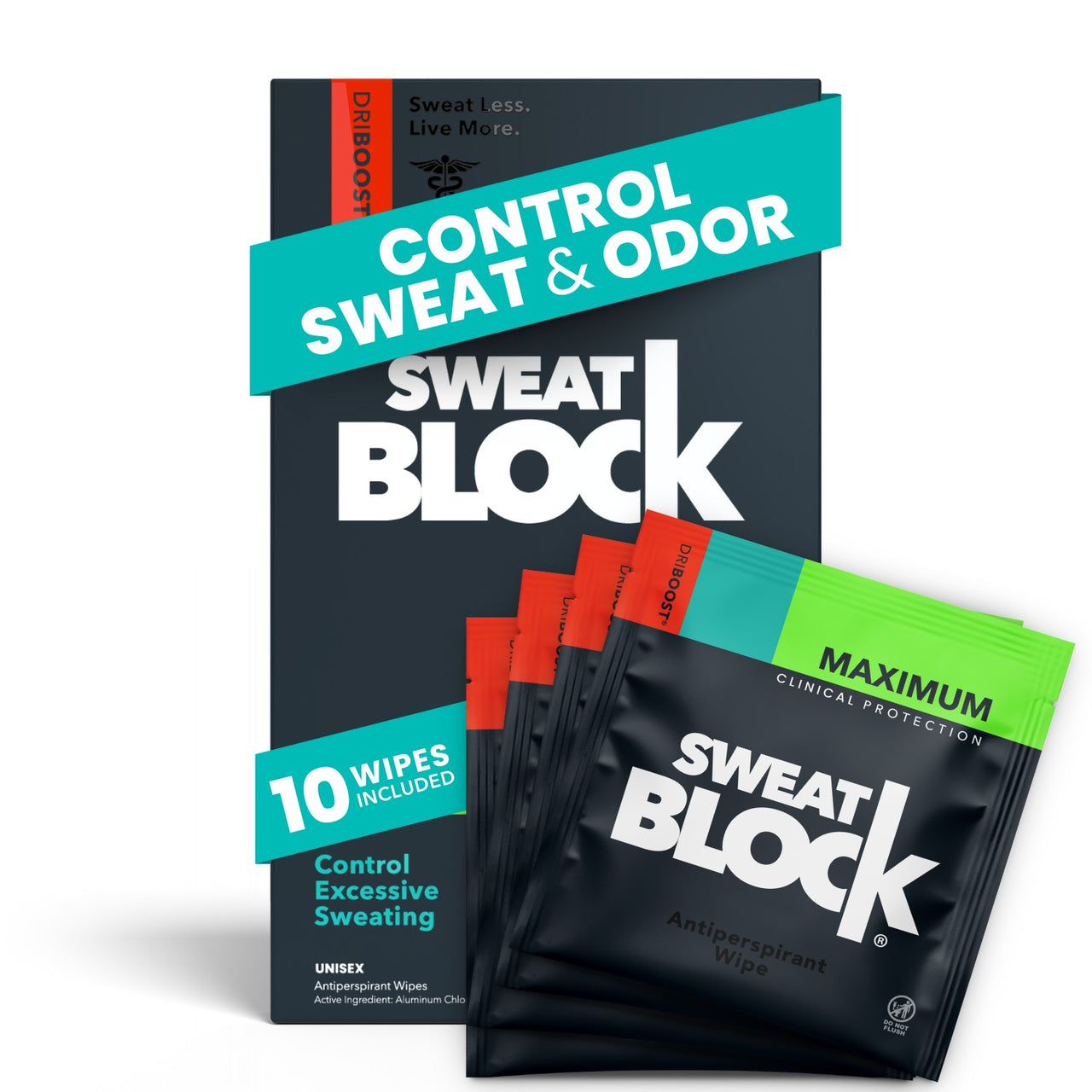 DRIBOOST® Clinical Antiperspirant Wipes for Excessive Sweating – SweatBlock